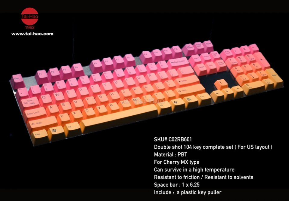 PBT Double Shot Keycap - Sunshine : Meckeys.com : Keycaps