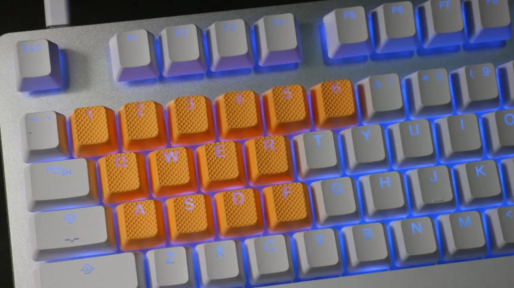 Rubber Gaming Keycap - Neon Orange : Meckeys.com : Rubber Keycaps