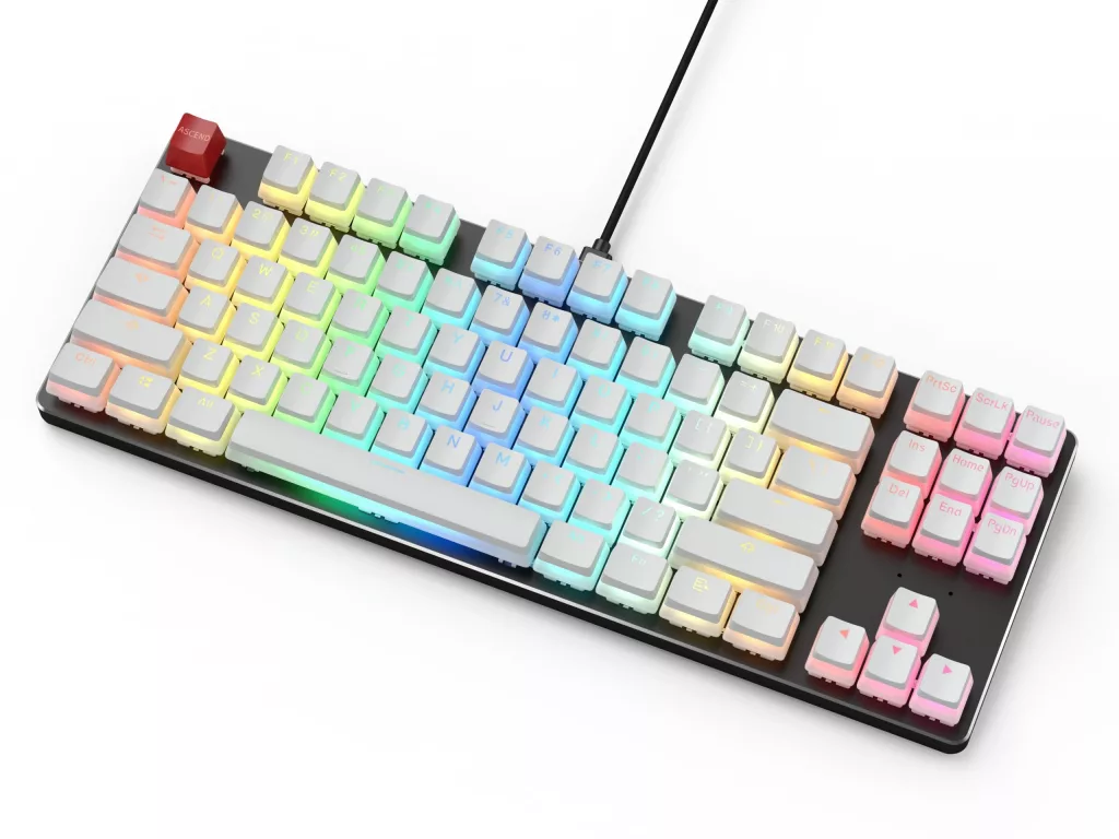 Glorious White Aura Keycaps : Meckeys.com : Keycaps