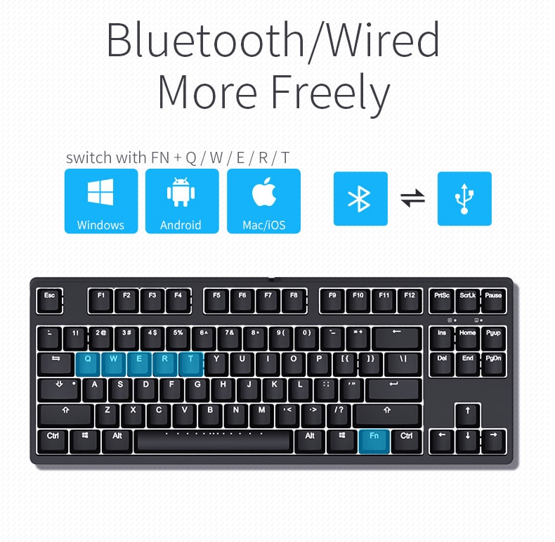 Hello Ganss GS 87C-D : Meckeys.com : 80% Keyboard / TKL