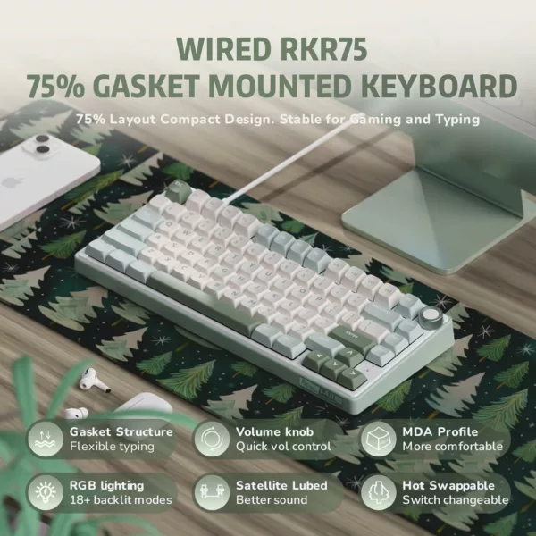 Royal Kludge RK R75 : Meckeys.com : 75% Keyboard