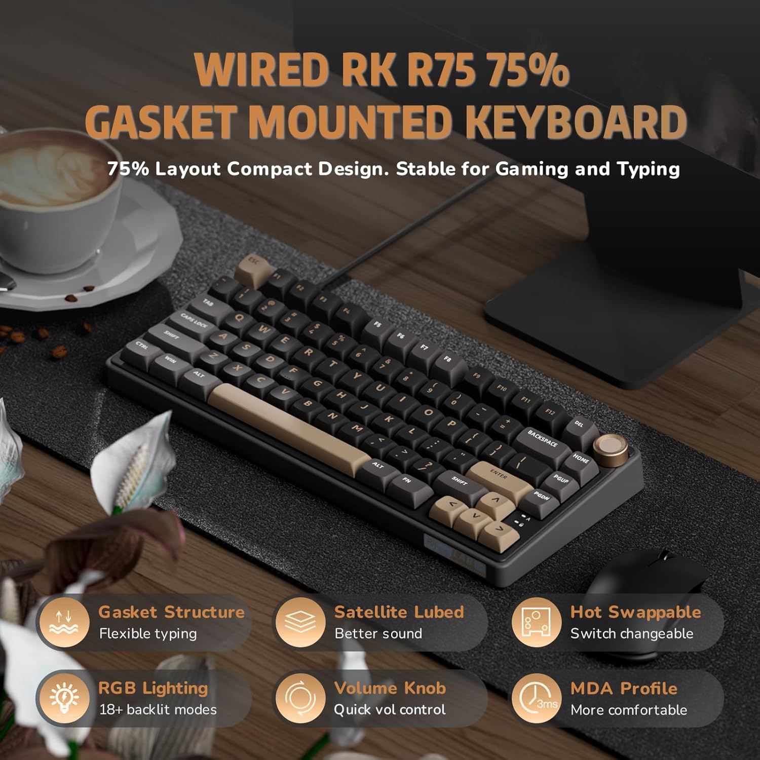 Royal Kludge RK R75 : Meckeys.com : 75% Keyboard