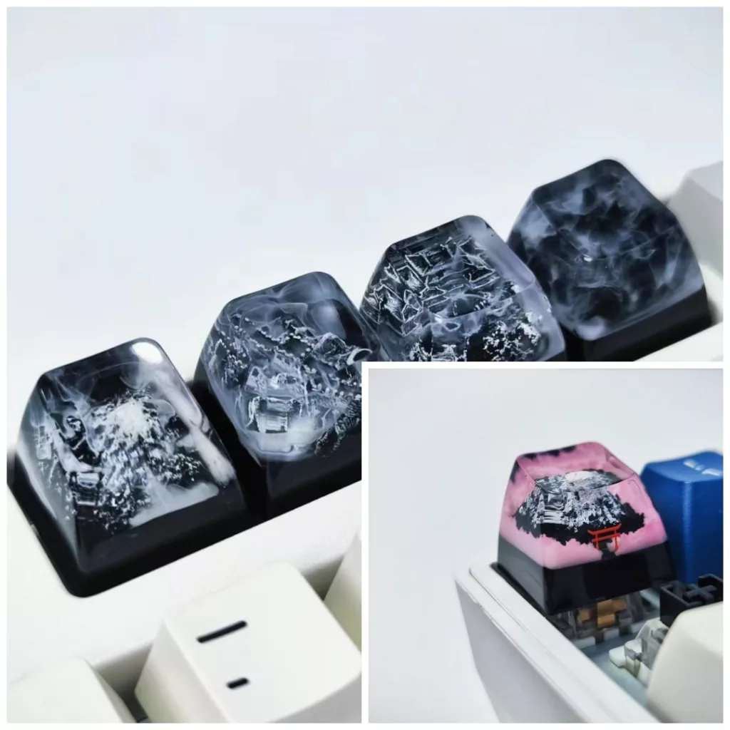 Snow Mountain 3D Resin Keycaps : Meckeys.com : Artisan Keycaps