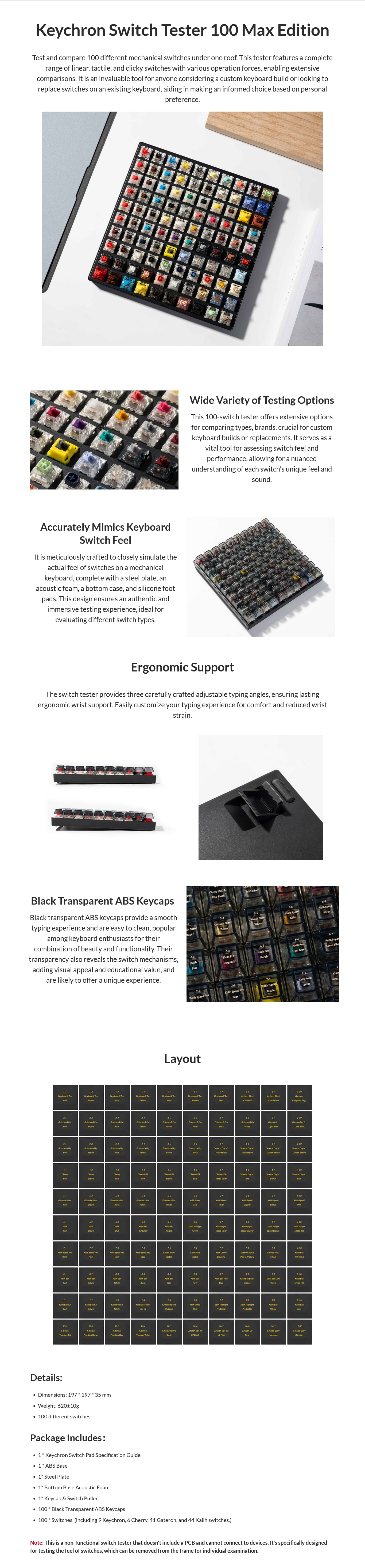 Keychron Switch Tester 100 Max Edition : Meckeys.com : Key Switches