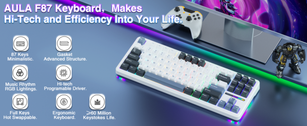 Aula F87 Pro Wireless : Meckeys.com : 75% Keyboard