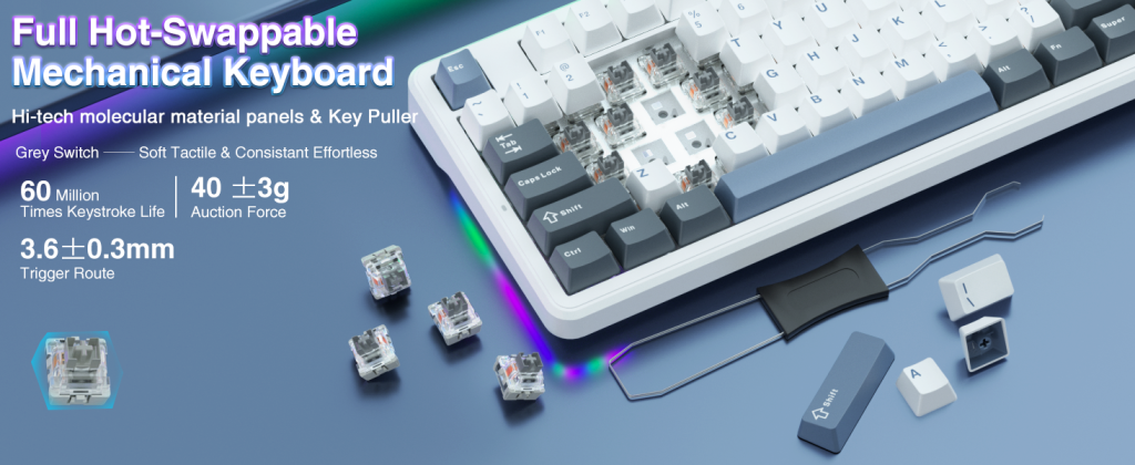 Aula F87 Pro Wireless : Meckeys.com : 75% Keyboard