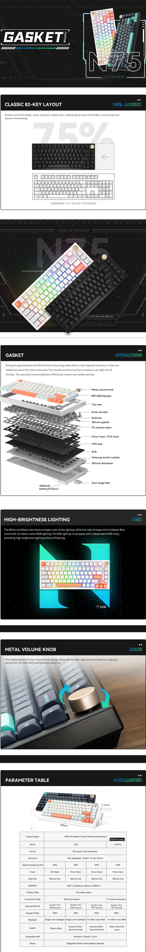 VGN N75 PRO : Meckeys.com : 75% Keyboard
