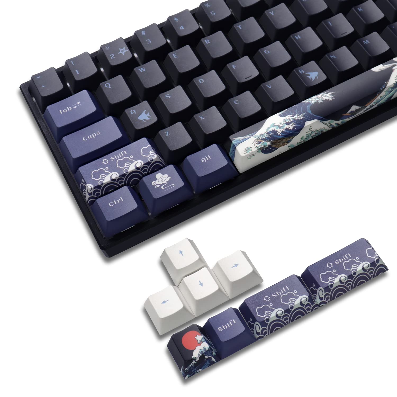 Great Wave Of Kanagawa Keycap Set : Meckeys.com : Keycaps