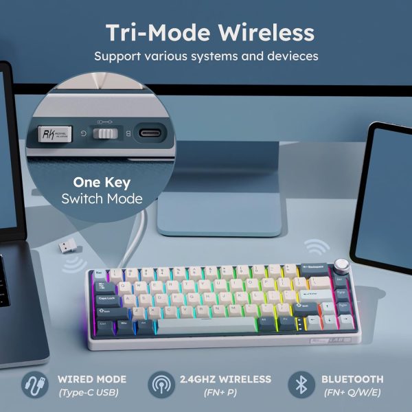 Royal Kludge R65-WIRELESS : Meckeys.com : 65% Keyboard