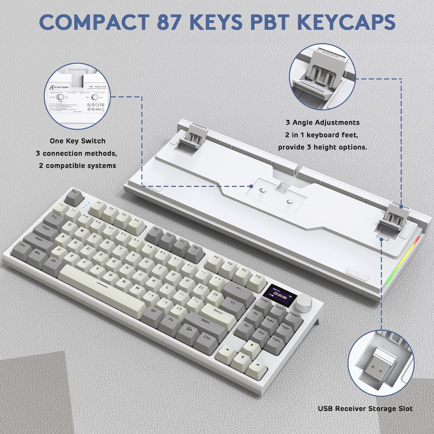 ATTACK SHARK K86 : Meckeys.com : 75% Keyboard