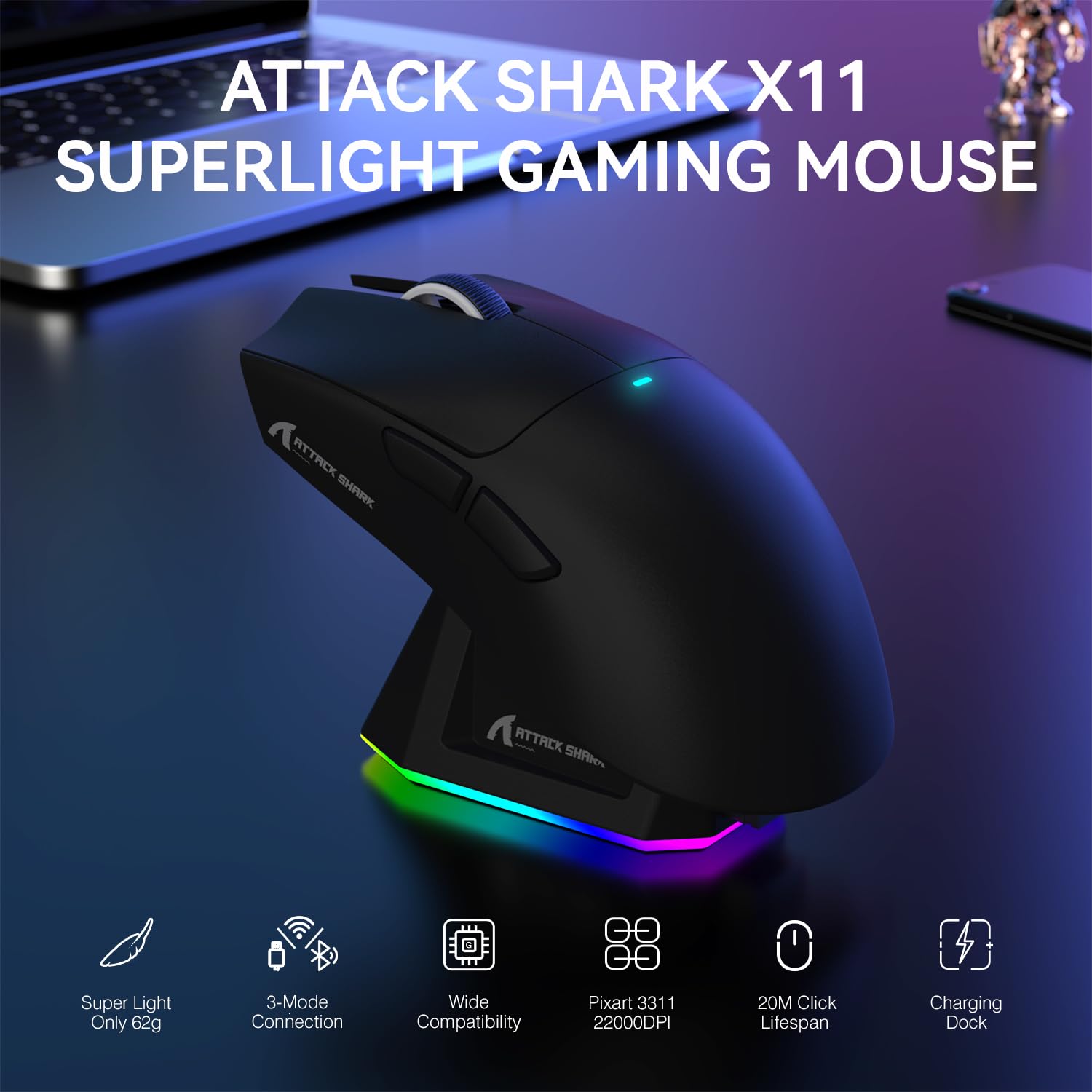 ATTACK SHARK X11 : Meckeys.com : Mouse
