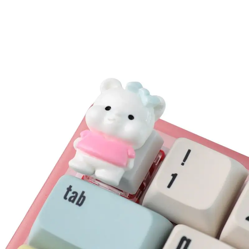 Blush Bear Artisan Keycap : Meckeys.com : Artisan Keycaps