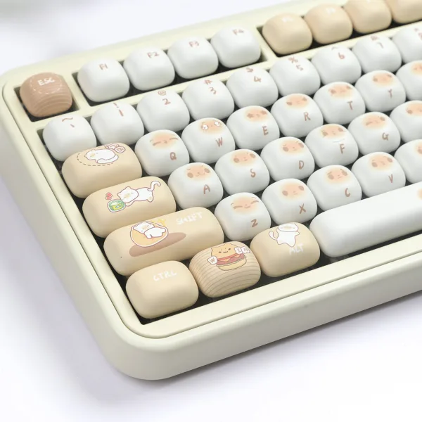 Cuddle Cat Keycap Set : Meckeys.com : Keycaps