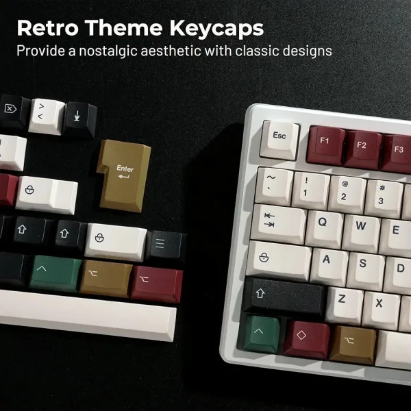 Retro Mixed Light Keycap Set : Meckeys.com : Keycaps
